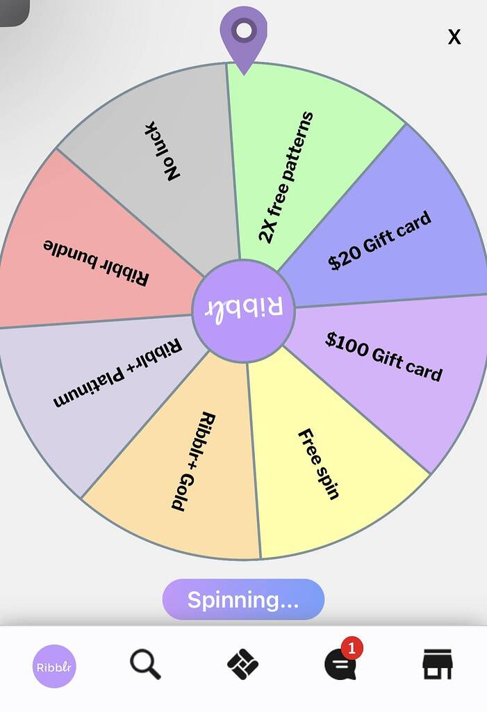 Spinning wheel issues - Support 🖐️ - Ribblr community