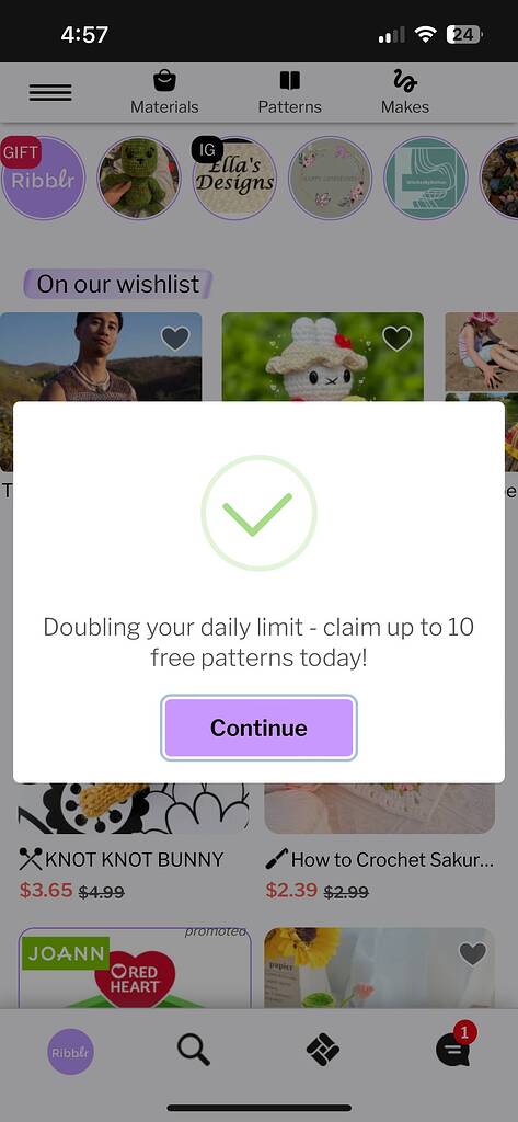 Double free patterns - Support 🖐️ - Ribblr community