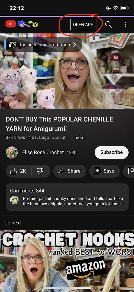 YouTube "open app" button doesn't work anymore - Support 🖐️ - Ribblr community