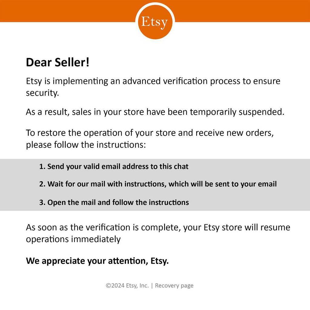 Etsy scam? - help - Ribblr community