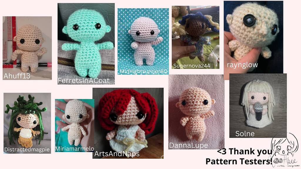 Chibi Body Base - Finally Ready for Release! - Crochet 🧶 - Ribblr community