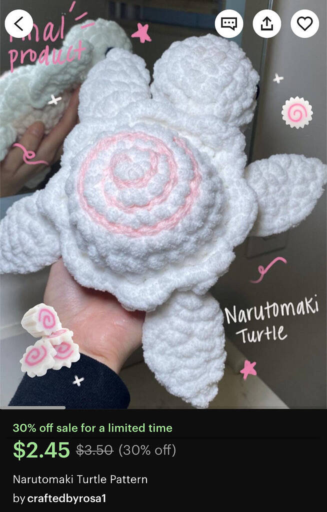 Narutomaki pattern!! - crochet - Ribblr community