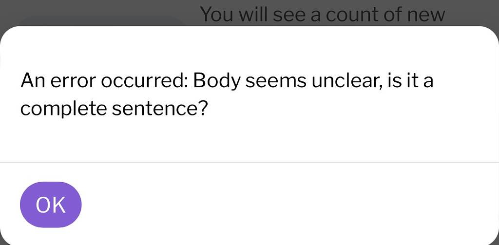 Error Message For Incomplete Sentence Support 🖐️ Ribblr Community