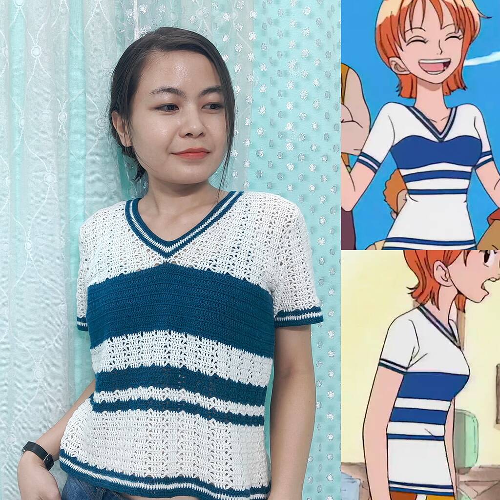 Tester call for crochet pattern: Nami inspired V neck top - Testing ...