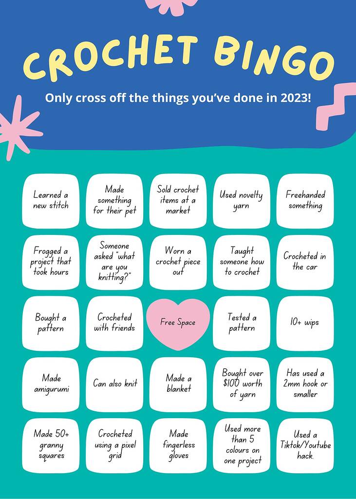 Crochet Bingo - crochet - Ribblr community