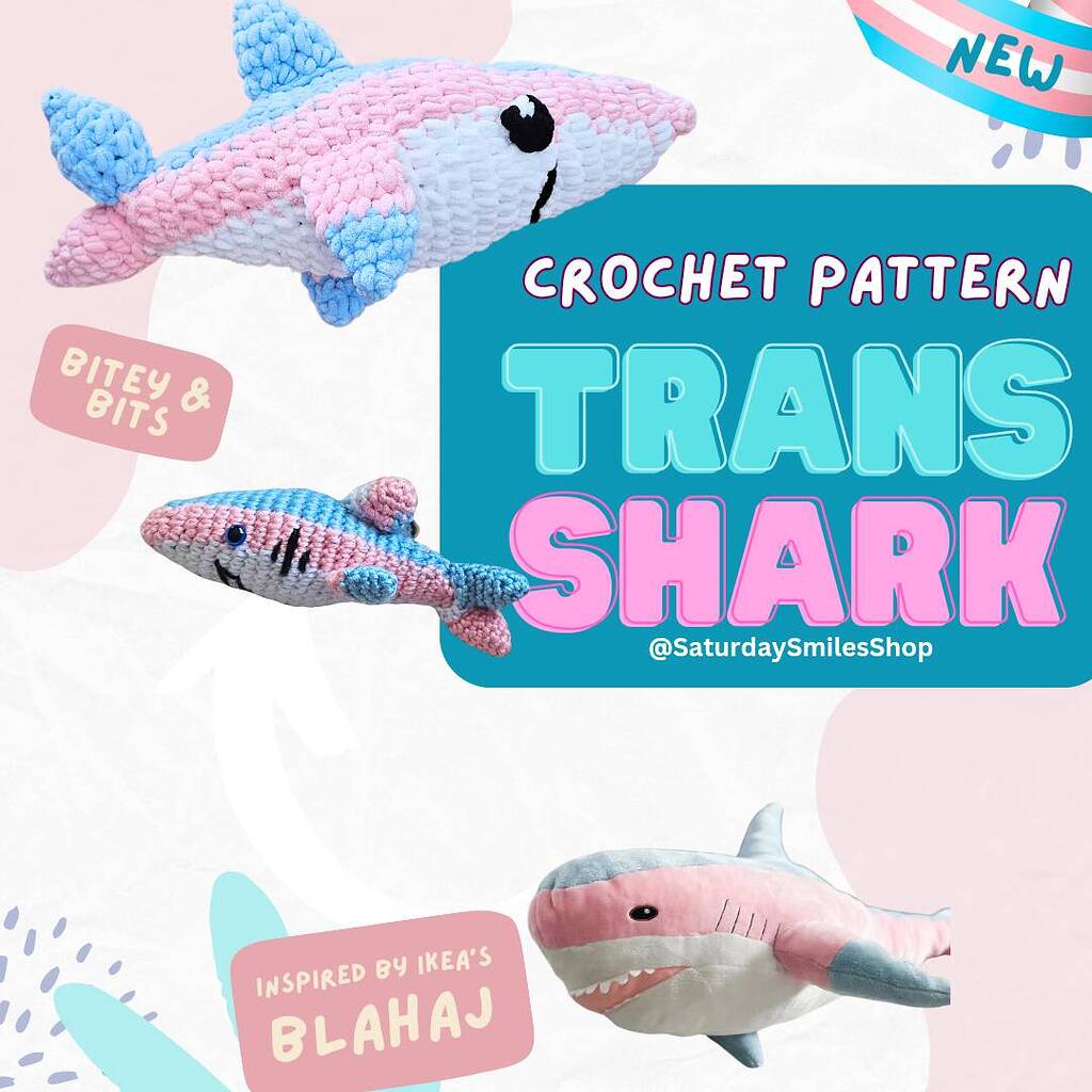 Giveaway Trans Prides Shark (BLAHAJ)to new followers - Crochet 🧶 ...