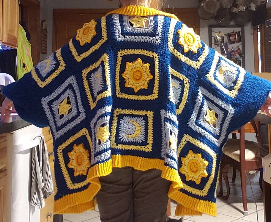 Sun, Moon, Stars Cardigan: FINISHED - Crochet 🧶 - Ribblr community