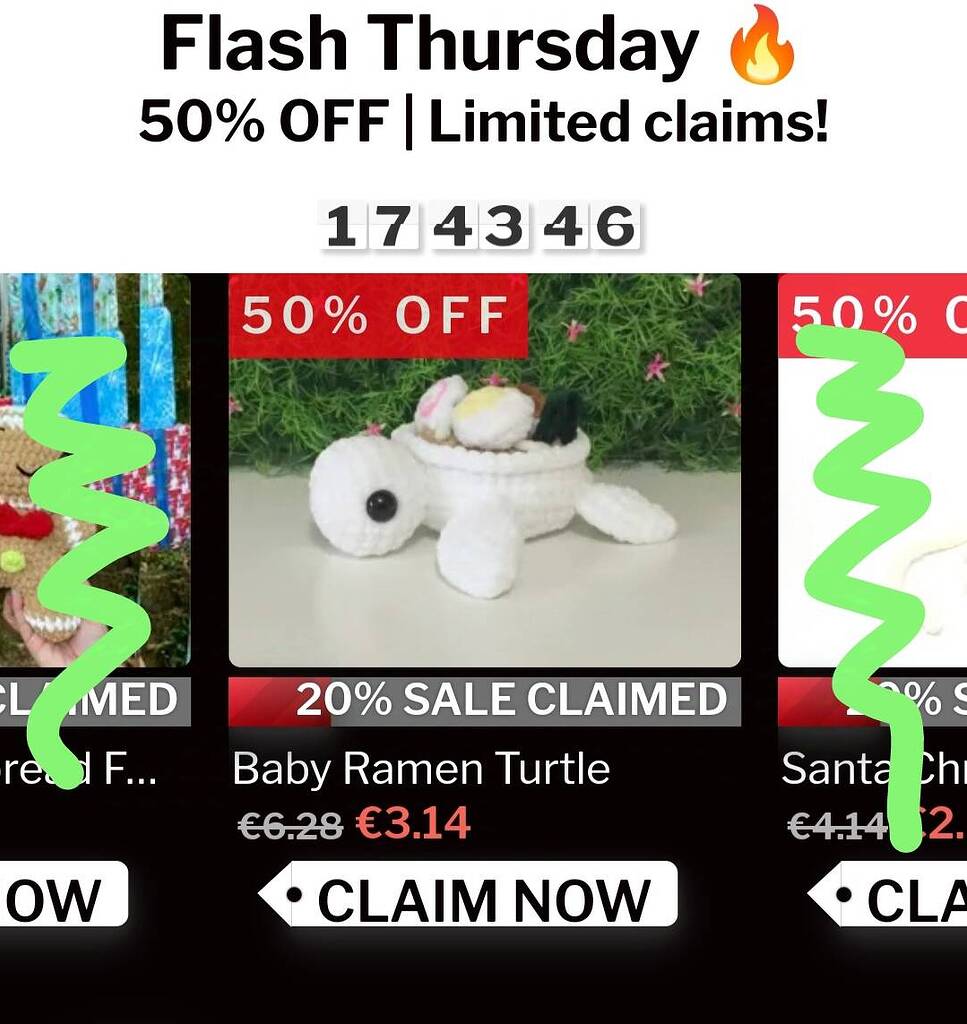 Baby Ramen Turtle pattern featured on Flash Thursday! - Ribblr community