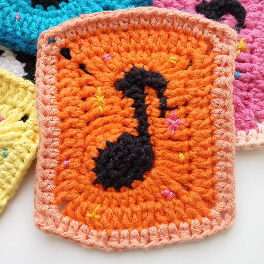 I created the Music Note Crochet Granny Square Pattern 🧶 ️🎶 & pattern ...