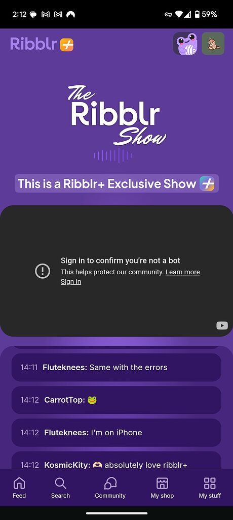 Ribblr Show - Support 🖐️ - Ribblr community