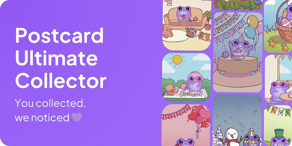 Postcard Ultimate Collector - rewarding my top collectors 💜 - goodvibes ...