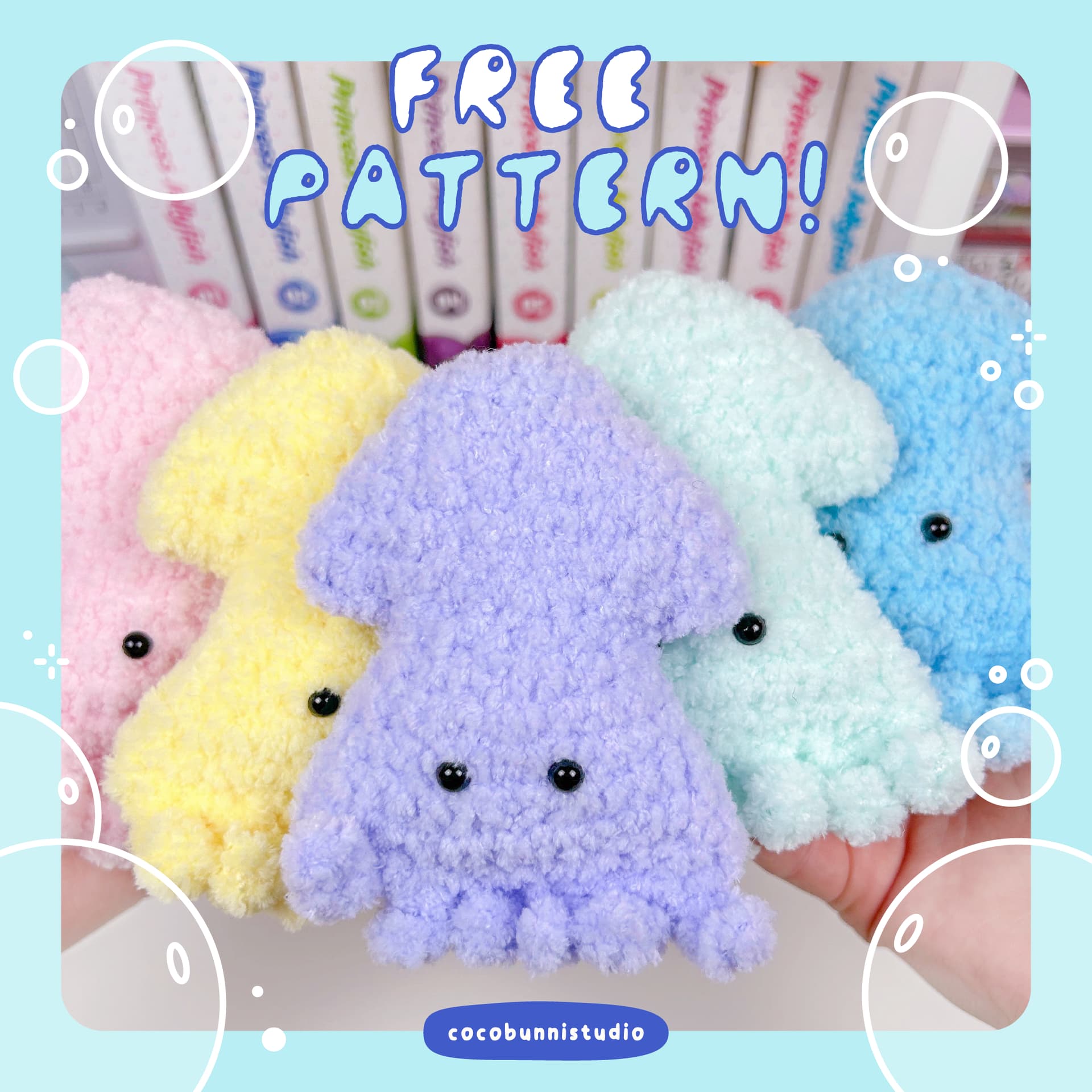 new free pocket squid pattern is out! - Crochet 🧶 - Ribblr community