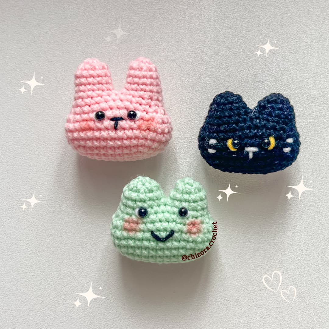 How to Crochet Cute Animal 🐸🐰🐱 | Easy Amigurumi Keychain for Beginners ...