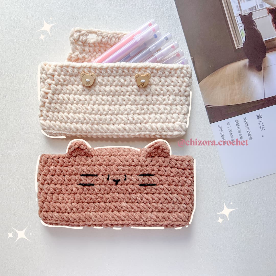 Crochet Cat Pencil Case Tutorial 🐱 ️ | Back to School | Easy & Beginner ...