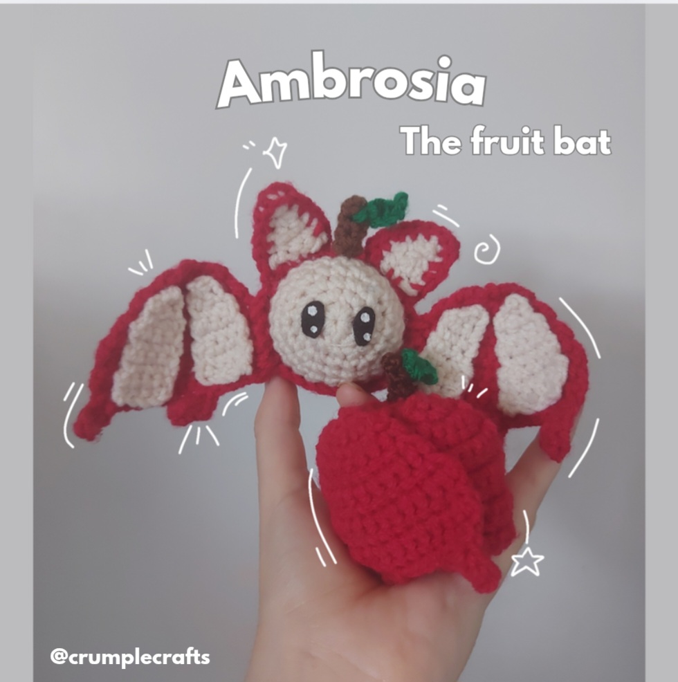 Ambrosia the fruit bat!!: pattern release - Crochet 🧶 - Ribblr community